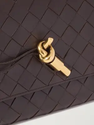 Bottega Veneta Intrecciato Leather Pouch - Brown