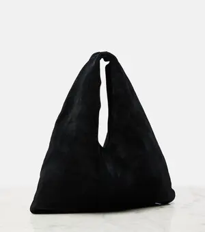 THE ROW Bindle Small Suede Top-handle Bag - Black