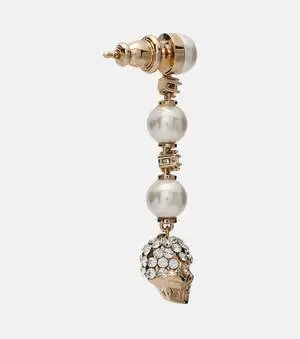 Alexander McQueen Crystal-embellished Skull Drop Earrings