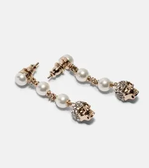 Alexander McQueen Crystal-embellished Skull Drop Earrings