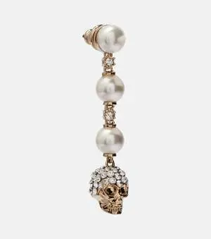 Alexander McQueen Crystal-embellished Skull Drop Earrings