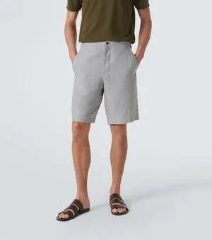 Loro Piana Nolan Linen Bermuda Shorts - Grey