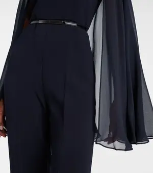 Max Mara Vertice Caped Cady Jumpsuit