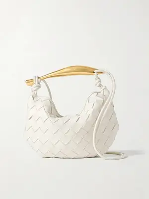 Bottega Veneta Sardine Mini Intrecciato Leather Shoulder Bag - Neutrals