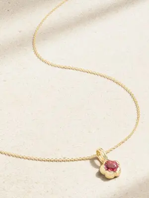 STONE AND STRAND 14 Karat Tourmaline Necklace - Gold