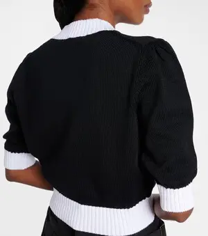 Prada Cropped Cotton Cardigan