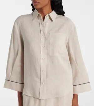 Brunello Cucinelli Monili Linen Shirt
