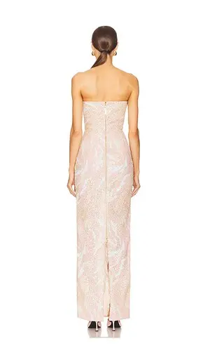 BRONX BANCO Dahlia Strapless Maxi Dress