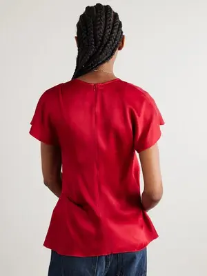 Victoria Beckham Draped Satin Top