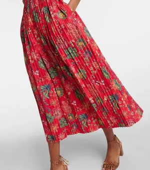 Ulla Johnson Jessie Cotton Poplin Midi Dress In Hibiscus