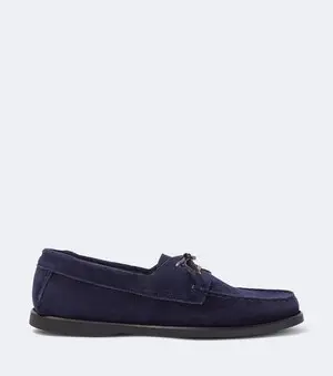 SAMAN AMEL Suede Boat Shoes - Blue