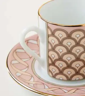 La DoubleJ Impero Set Of 2 Espresso Cups And Saucers - Multicoloured