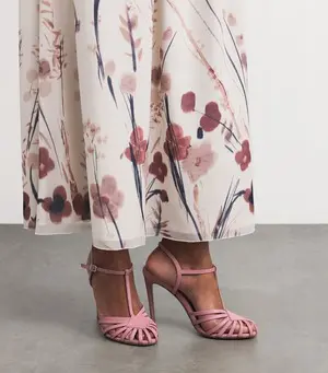 Eleventy Leather Strappy Heeled Sandals
