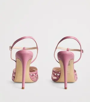 Eleventy Leather Strappy Heeled Sandals