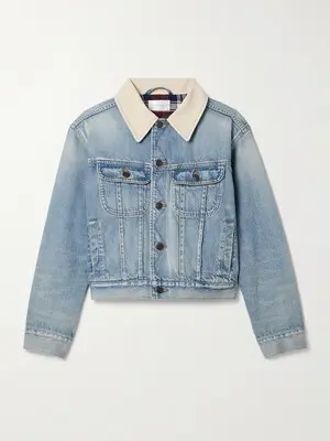 THE ROW Joras Denim Trucker Jacket With Twill Trim