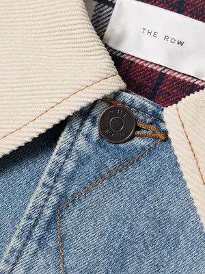 THE ROW Joras Denim Trucker Jacket With Twill Trim