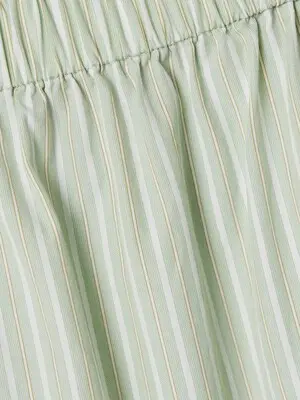 THE ROW Zinnia Striped Cotton-poplin Shorts