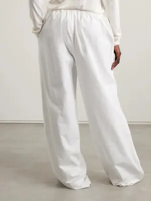 THE ROW Enea Cotton Wide-leg Pants - Neutrals