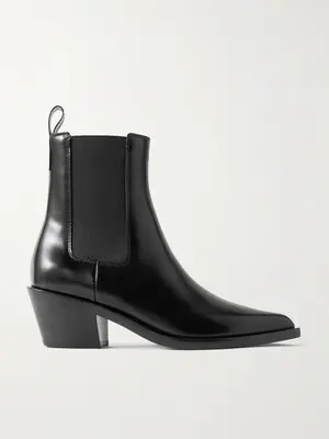 GIANVITO ROSSI Wylie Dover 45 Glossed-leather Chelsea Boots