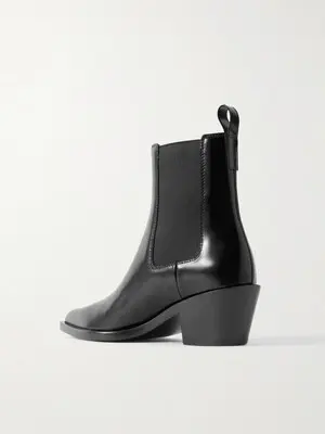 GIANVITO ROSSI Wylie Dover 45 Glossed-leather Chelsea Boots
