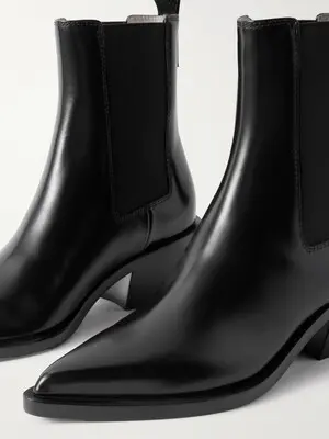 GIANVITO ROSSI Wylie Dover 45 Glossed-leather Chelsea Boots