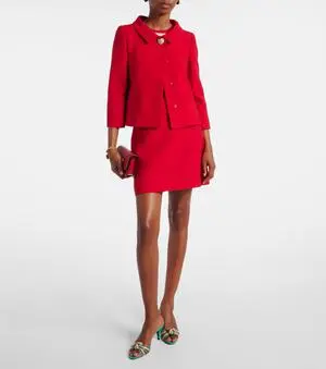 Valentino Garavani Crepe Couture Embellished Blazer
