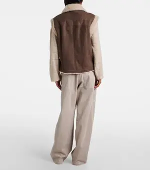 Brunello Cucinelli Shearling-lined Suede Vest