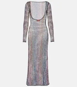 Missoni Sheer Open-back Maxi Dress - Multicoloured