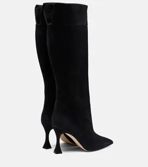 Manolo Blahnik Suede Knee-high Boots