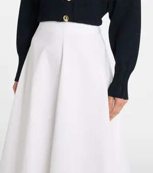 Altuzarra Varda Cotton-blend Midi Skirt