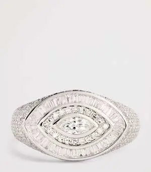 Shay Diamond And Gold Evil Eye Ring