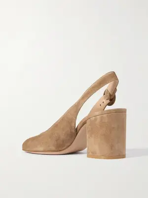 GIANVITO ROSSI 70 Suede Slingback Pumps