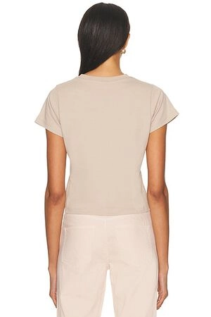 Renggli Cropped Cotton T-shirt With Ribbed Neckline