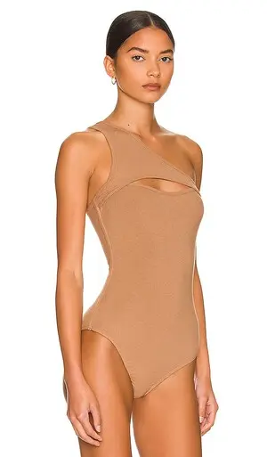 Superdown Sadra One Shoulder Bodysuit In . Also - Tan