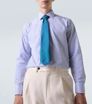 Charvet Checked Cotton Poplin Shirt