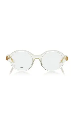Loewe Epsilon Slim Round-frame Acetate Eyeglasses - Neutral