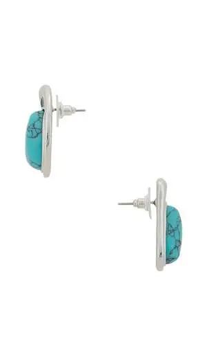 PETIT MOMENTS Valia Earrings With Turquoise-tone Stone