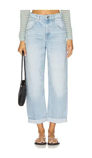 SEVENTY + MOCHI Turn Up Bo Wide Leg Jeans - Blue