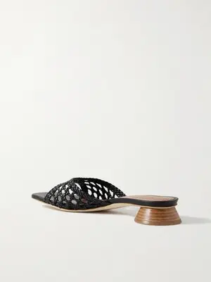 Staud Simone Braided Leather Sandals