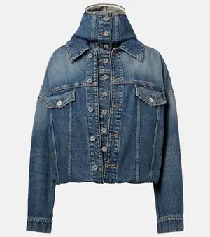 JEAN PAUL GAULTIER Distressed Denim Hooded Jacket