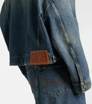 JEAN PAUL GAULTIER Distressed Denim Hooded Jacket