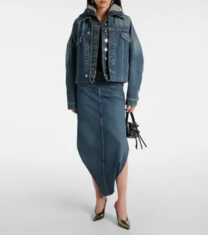 JEAN PAUL GAULTIER Distressed Denim Hooded Jacket