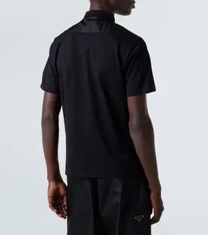 Prada Re-nylon Cotton-blend Polo Shirt