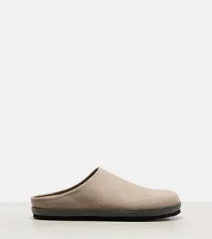Brunello Cucinelli Monili Suede Clogs
