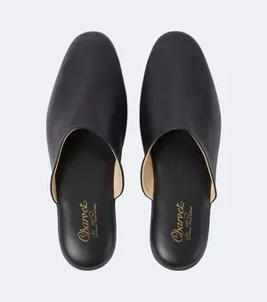Charvet Leather Slippers - Black