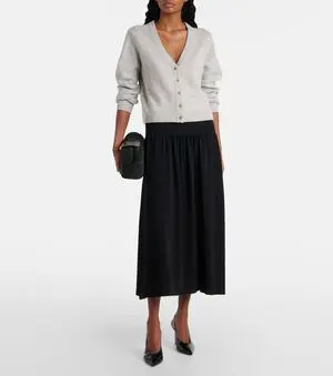 Vince Wool And Cashmere Cardigan - Grey