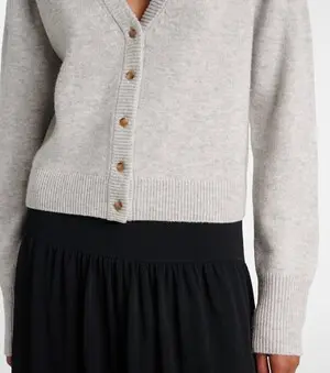 Vince Wool And Cashmere Cardigan - Grey