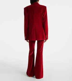 Etro Double-breasted Velvet Blazer - Red