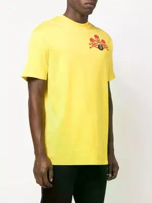 Philipp Plein Skull-print Detail T-shirt - Yellow