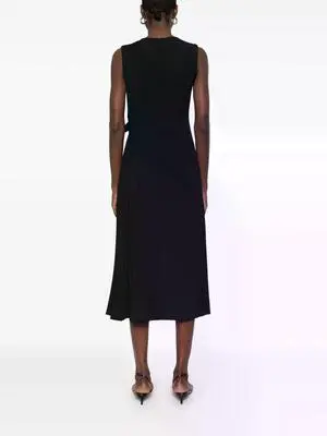 NISSA Floral-appliqué Midi Dress